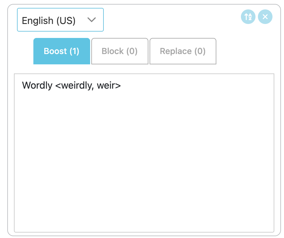 About the Boost List in Glossaries